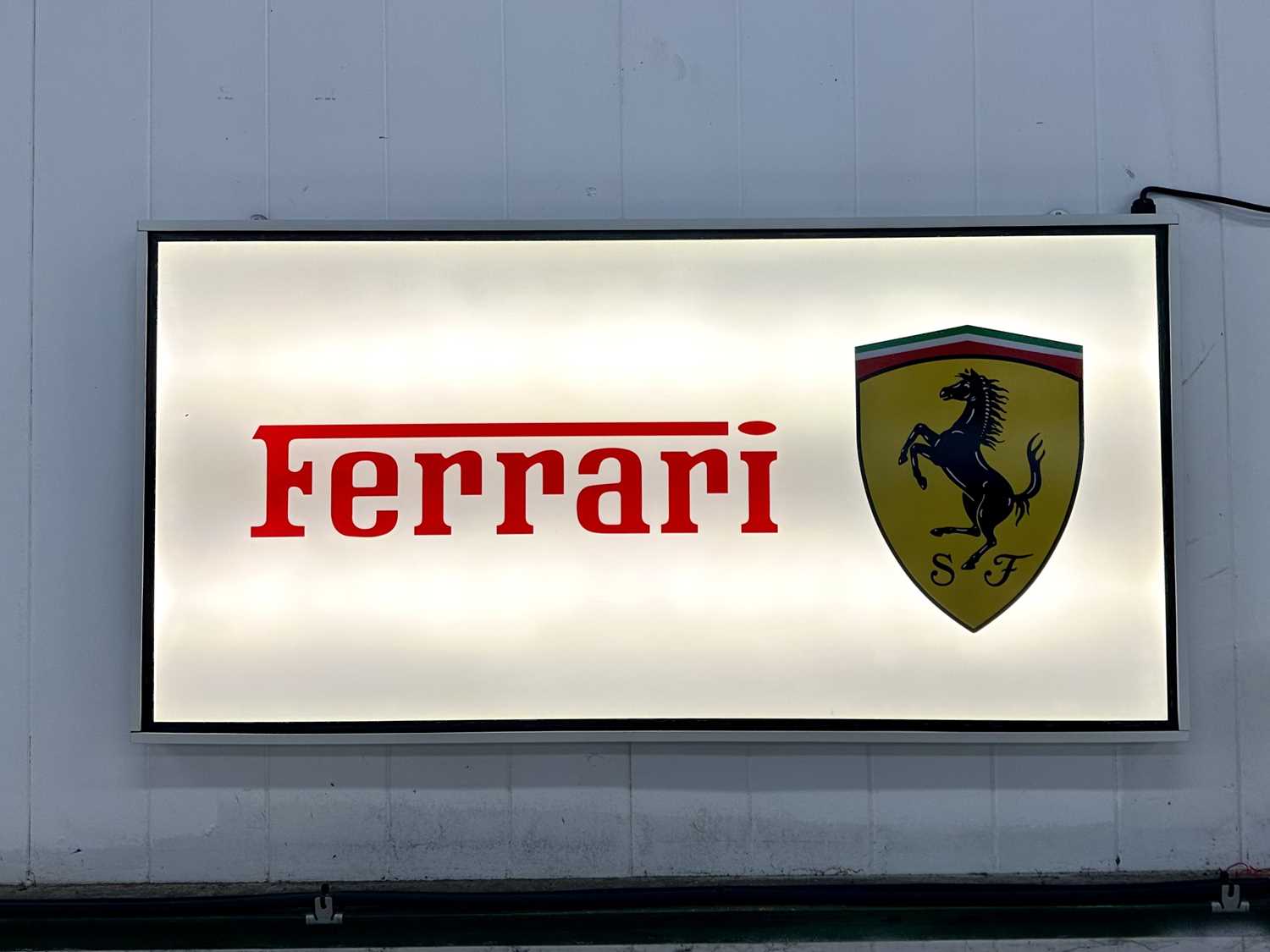 Lot 62 - Illuminated Garage Sign - Ferrari - NO