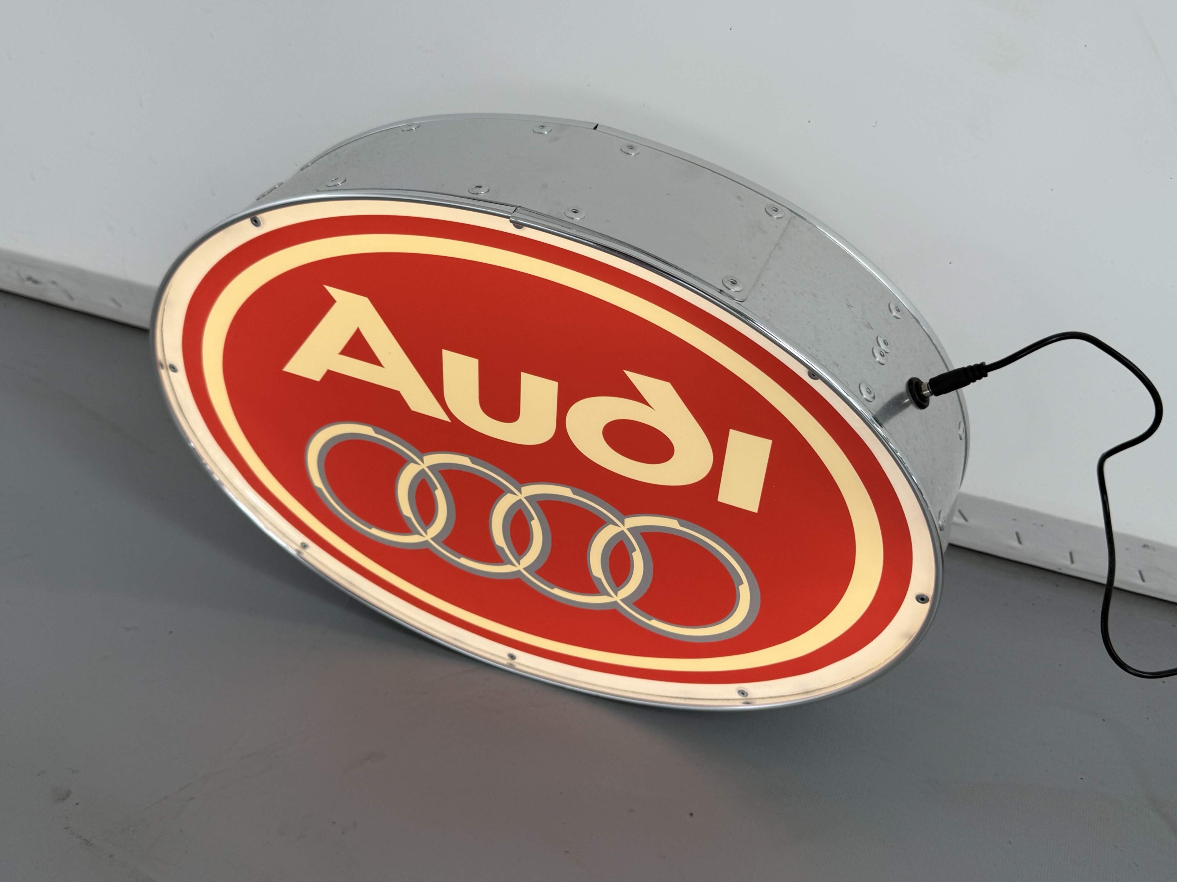 Lot 200 - Oval Illuminated Garage Sign - Audi - NO