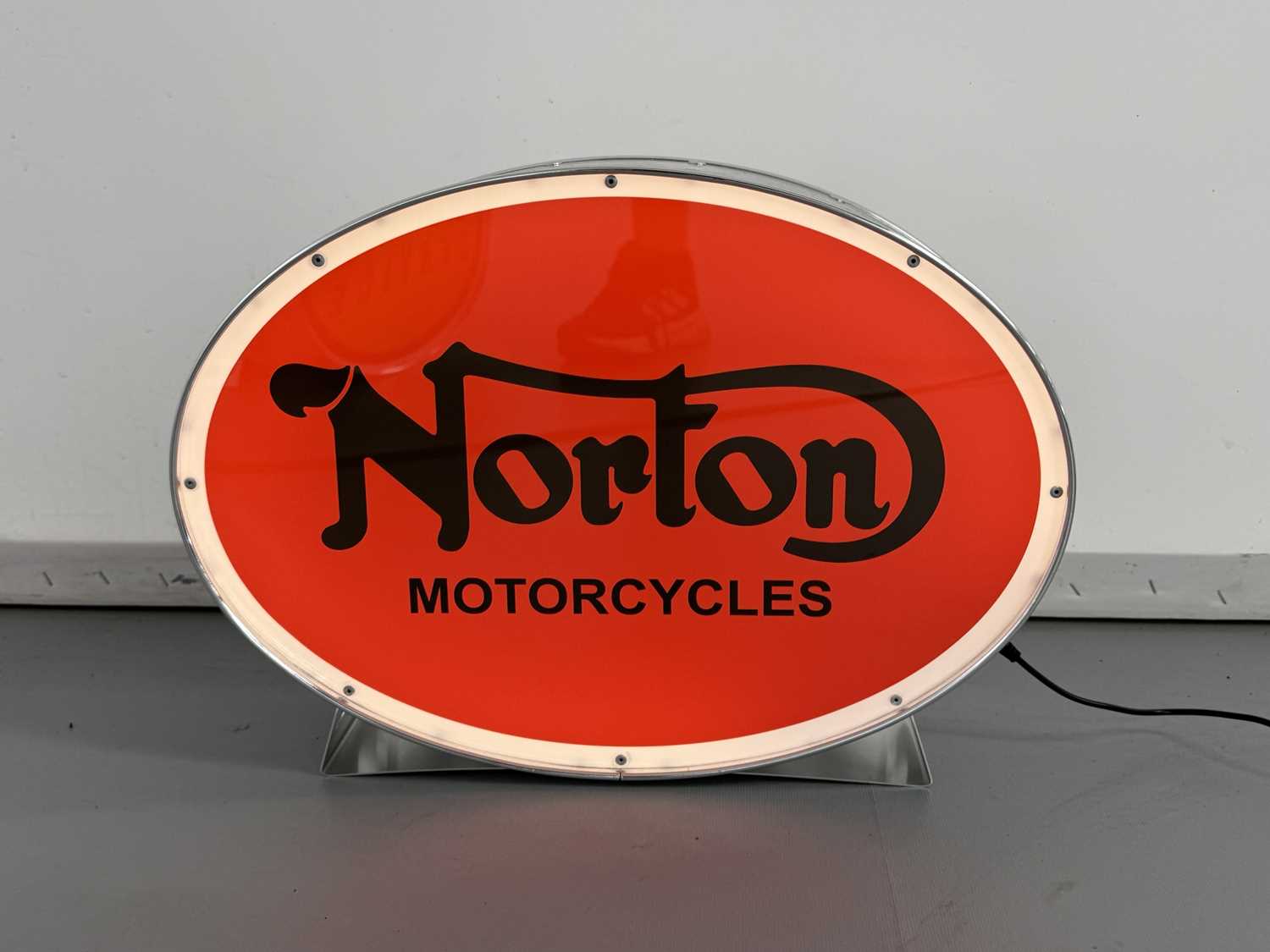 Lot 182 - Oval Illuminated Garage Sign - Norton - NO