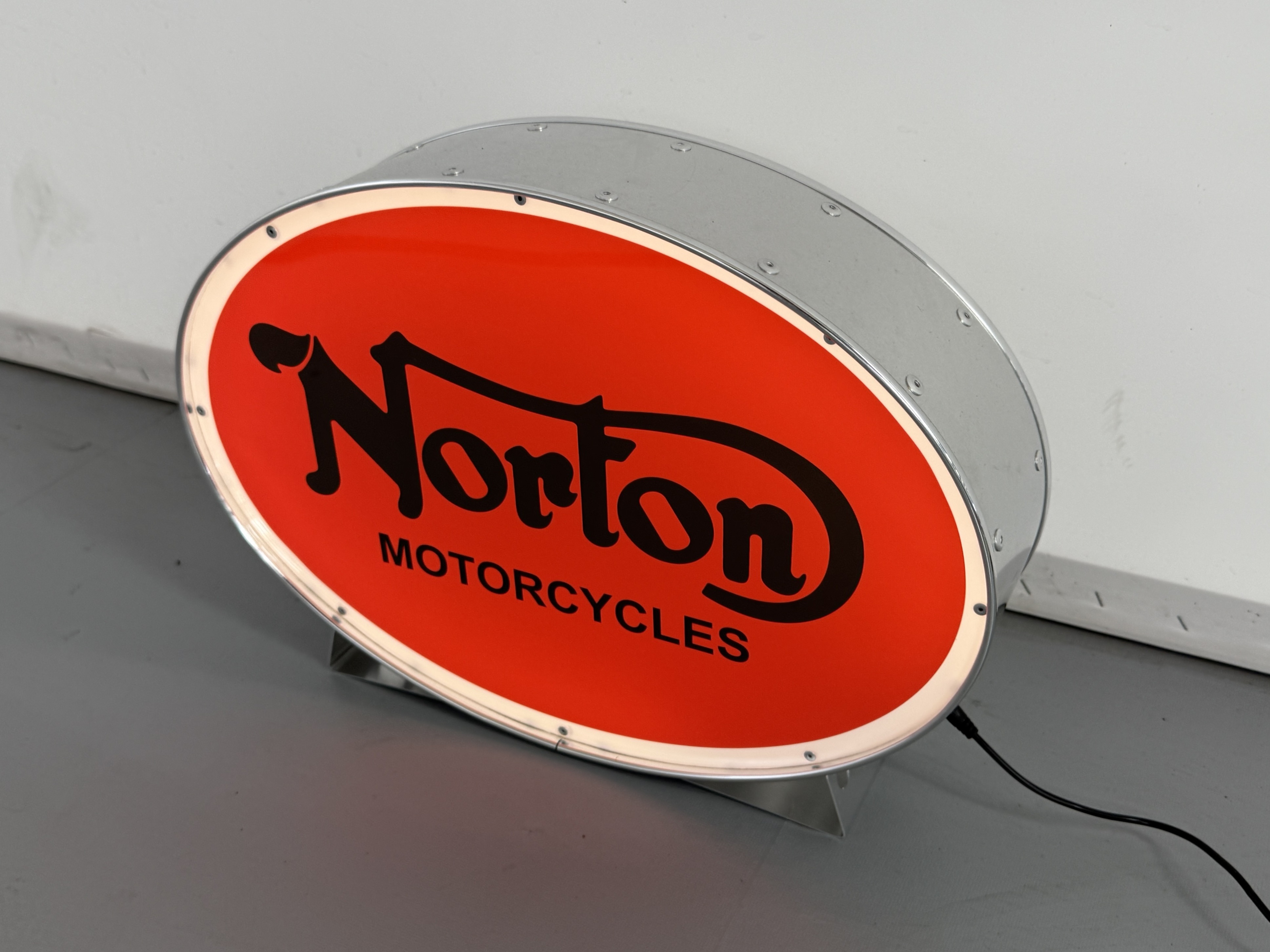 Lot 182 - Oval Illuminated Garage Sign - Norton - NO